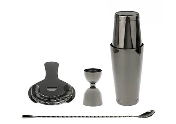 Cocktail Emporium Premium Gun Metal Bar Set | Giftagram